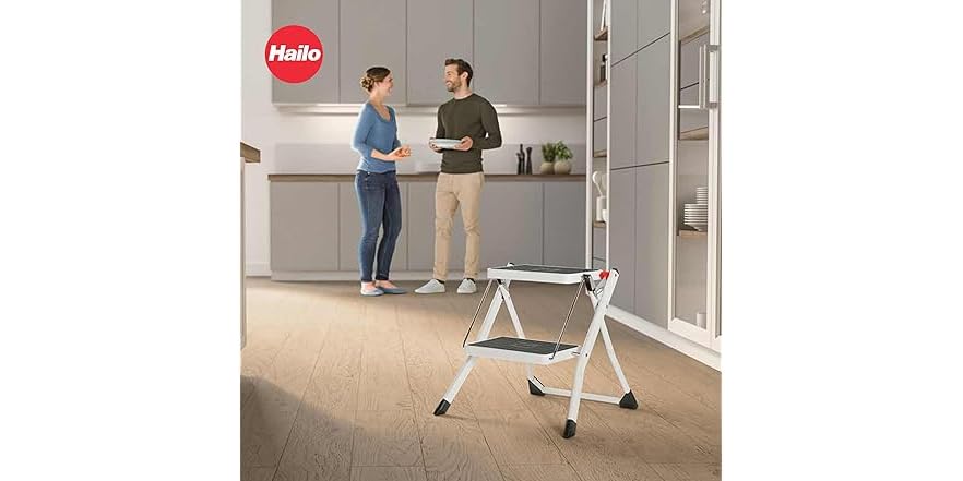 Hailo MK60 Mini (White) Steel Step Stool