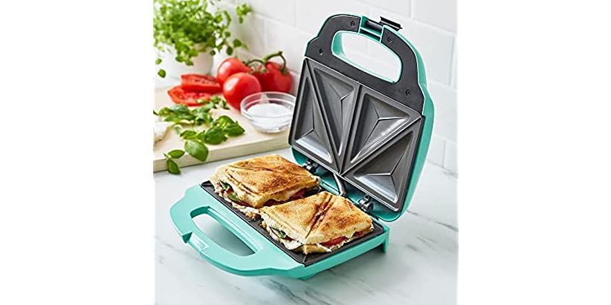 Electric Turquoise Sandwich Maker, Ceramic
