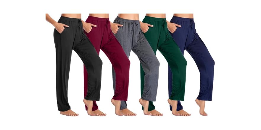 4Pk Womens Loose Fit Lounge Pants