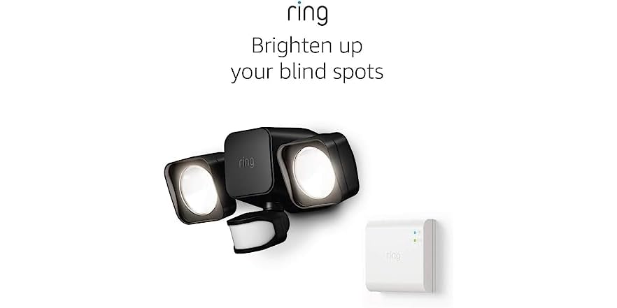 (Bundle) (2) Ring Battery-Powered Floodlight & (1) Ring Bridge