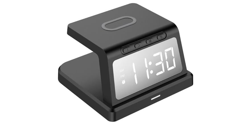 (Multi Packs) ZTECH ChargeX 15W Wireless Charging Alarm Clock