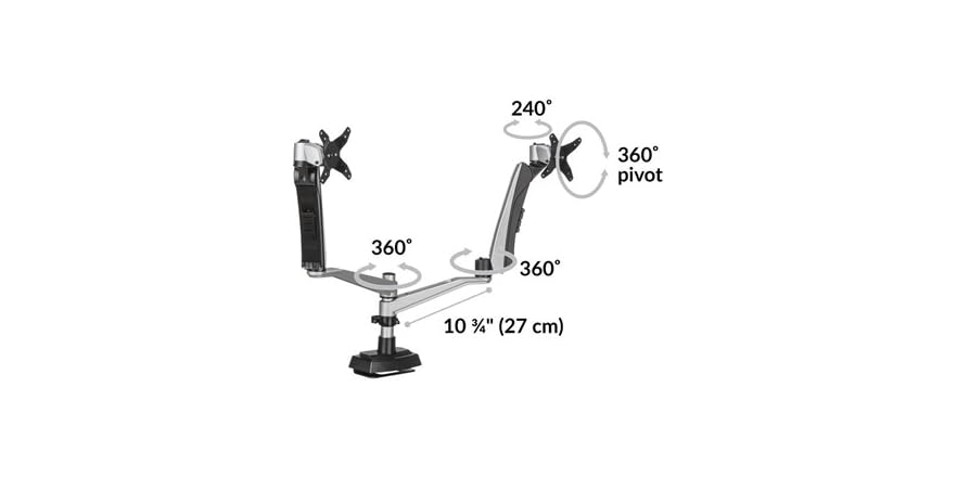 Dual-Monitor Arm for VariDesk Converters