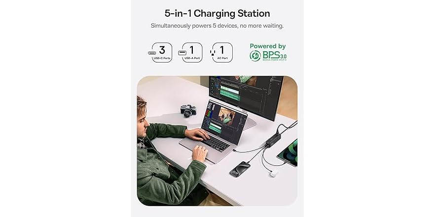 Baseus 5-in-1 Charging Station | GaN6 | 100W (Open Box)