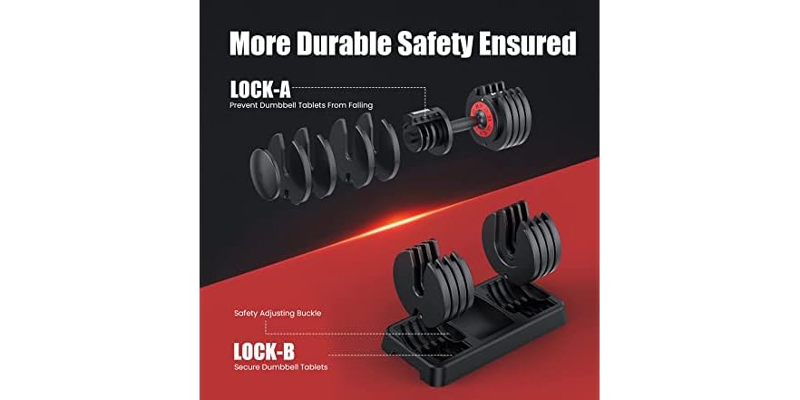 BUXANO Adjustable Dumbbell, Single (Open Box)