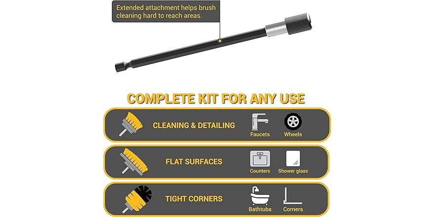 SCRUBIT Drill Brush Attachment Set