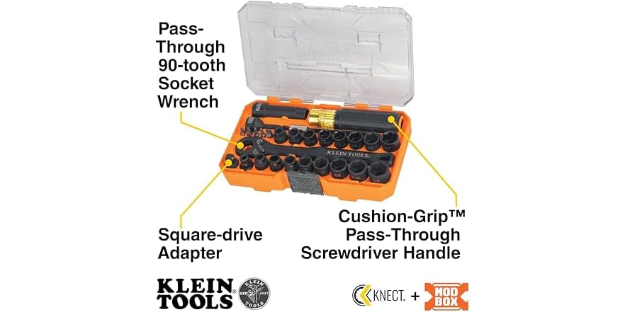 Klein Tools 65400KNECT KNECT Essential Socket Set