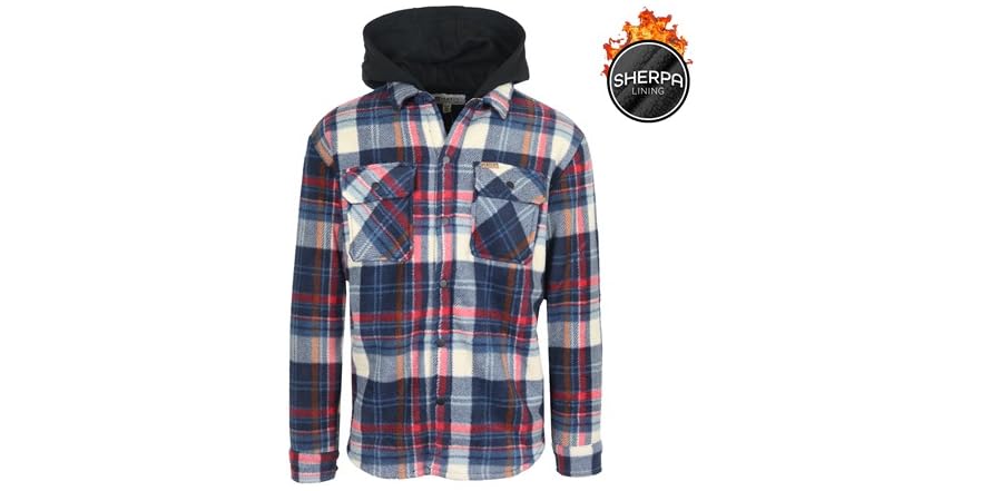 MATIX Men’s Hooded Flannel Shacket