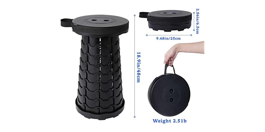 Foldable Telescoping Stool Portable Retractable