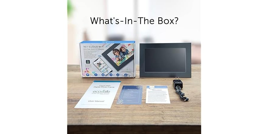 eco4life 10.1" Metal Touchscreen WiFi Smart Frame (Open Box)