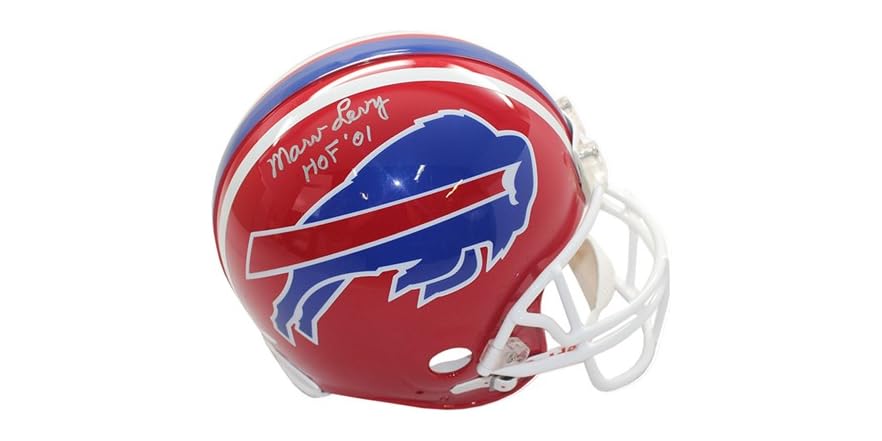 Marv Levy Signed HOF Replica Bill Helmet
