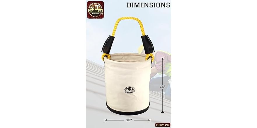 Graintex Utility Plastic Bottom Canvas Bucket
