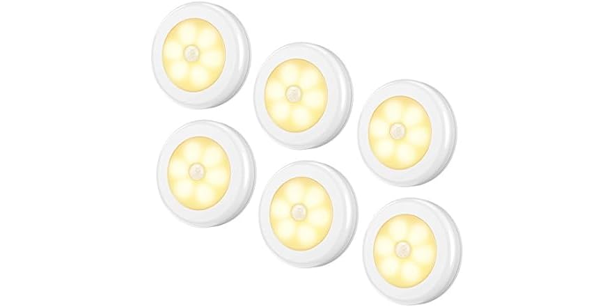 6 PC Battery-Powered Motion Sensor Light