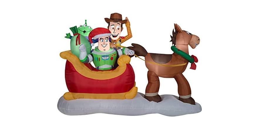 Gemmy Airblown Inflatable Toy Story Sleigh
