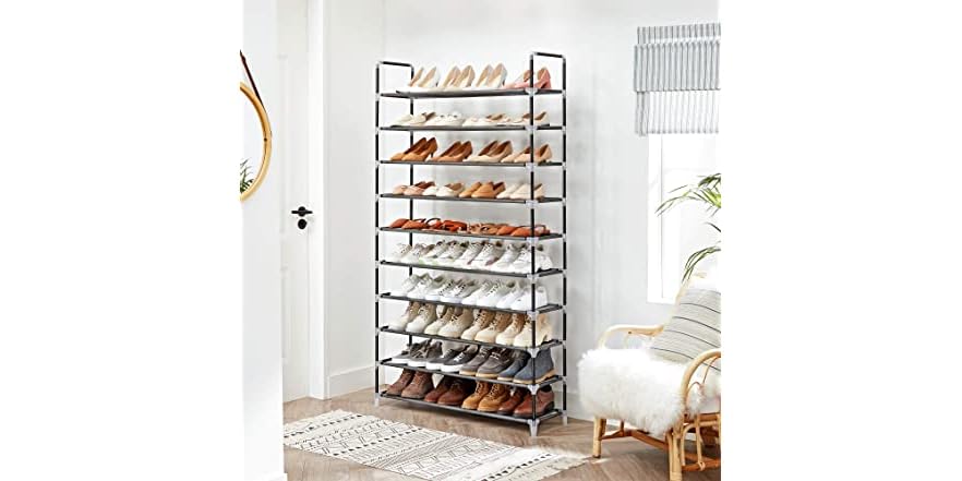 SONGMICS 10-Tier Shoe Rack