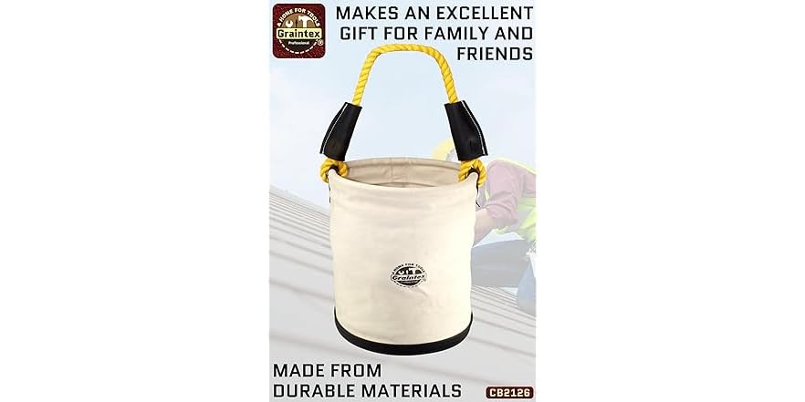 Graintex Utility Plastic Bottom Canvas Bucket
