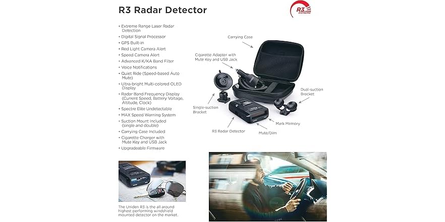 (NEW) Uniden R3 EXTREME Long Range Laser/Radar Detector