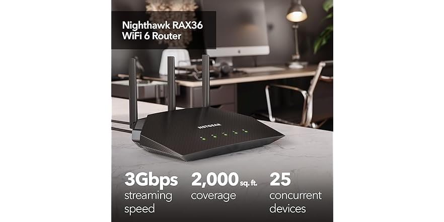 Netgear RAX36-100PAR Nighthawk Wireless Router