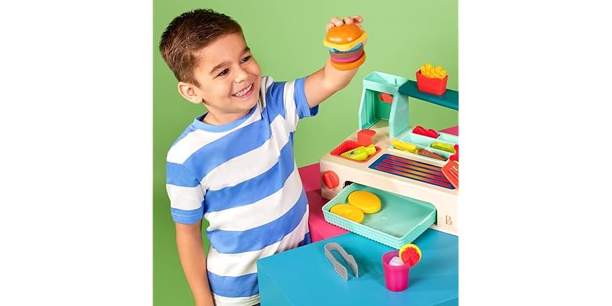 B. toys Mini Chef Build-a-Burger Playset
