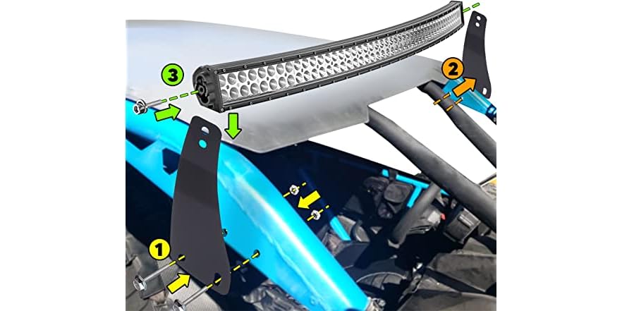 XJMOTO XJMOTO 50'' 288W Offroad Curved LED Li
