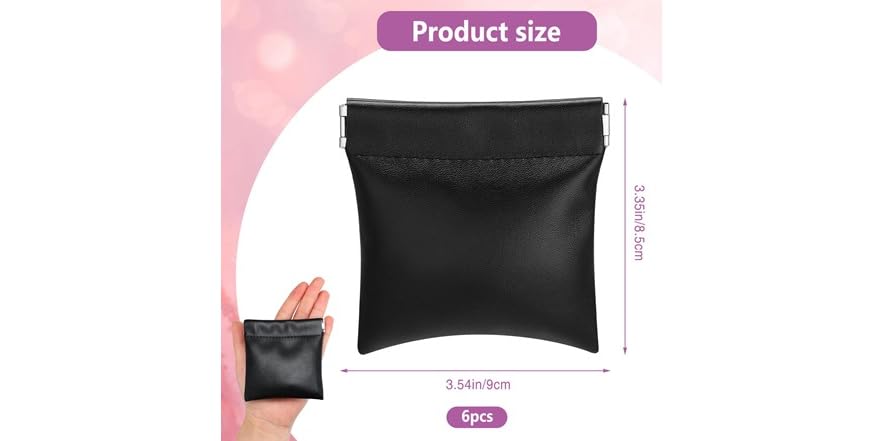 12 Pcs PU Squeeze Coin Purse
