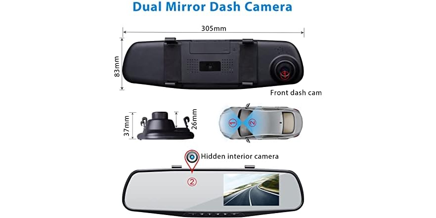 Provision ISR Hidden Dual Dash Cam