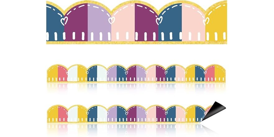 36 Pieces Magnetic Borders for Classroom