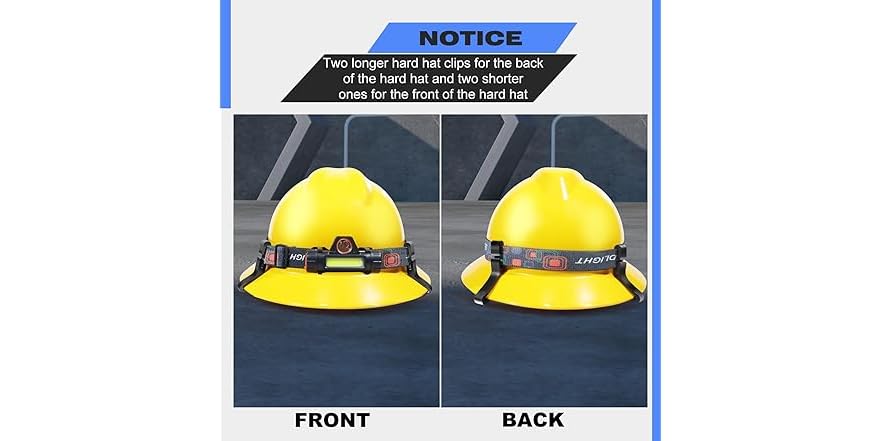 12 Pack Hard Hat Light Clips