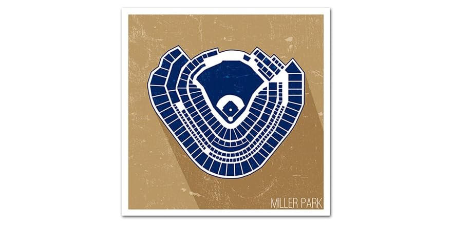 MLB Stadium Seating Map Poster, 2 Sizes
