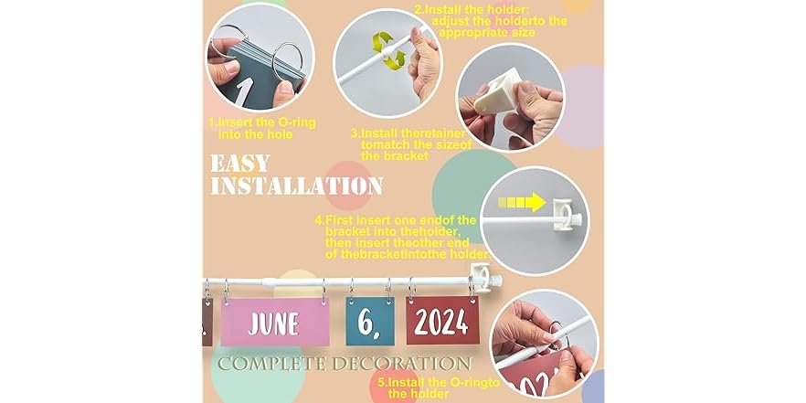 Bohe Calendar bulletin board set 2 Pack