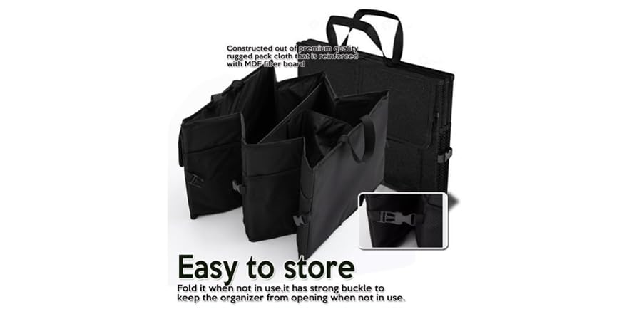 Zone Tech OR0007-2 Trunk Organizer Car Storage 2pk
