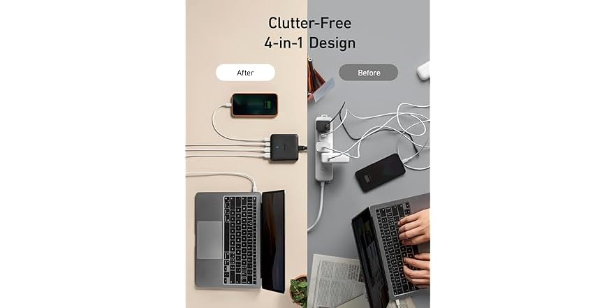 Anker 543 65W PIQ 3.0 & GaN 4-Port Slim Fast Charging Dock