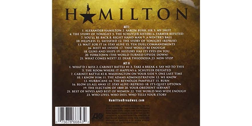Hamilton (Original Broadway Cast Recording) (Explicit) (2CD)