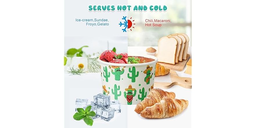 50 Pcs Cinco De Mayo Ice Cream Cups