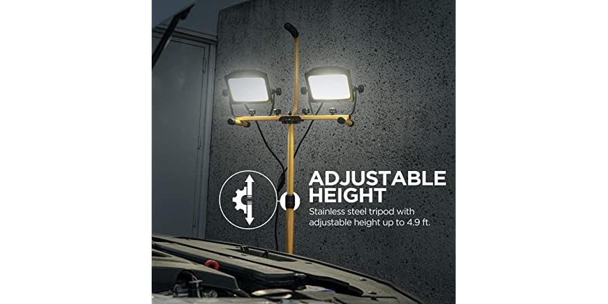 Home Zone 10,000 Lumen LED Dual Head Work Lamp