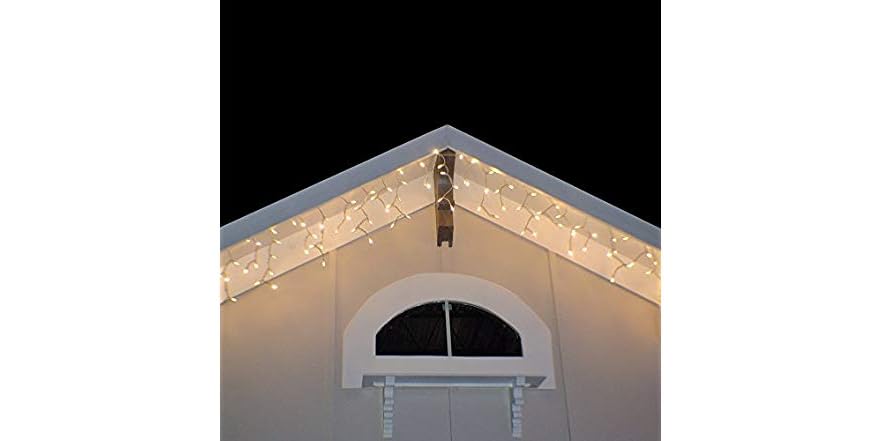 Stay Off The Roof Warm White LED Icicle Lights