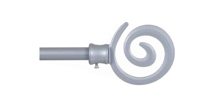 3/4" Spiral Curtain Rod 48"-86"-4 Colors