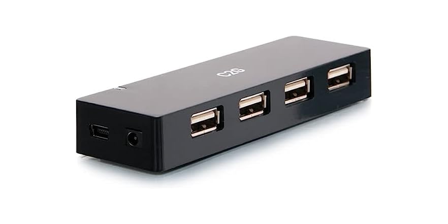 C2G 4-Port USB-A Hub with 5V 2A Power Supply