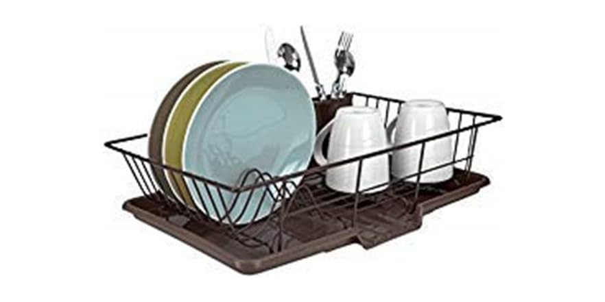 3PC Dish Drainer Set Bronze