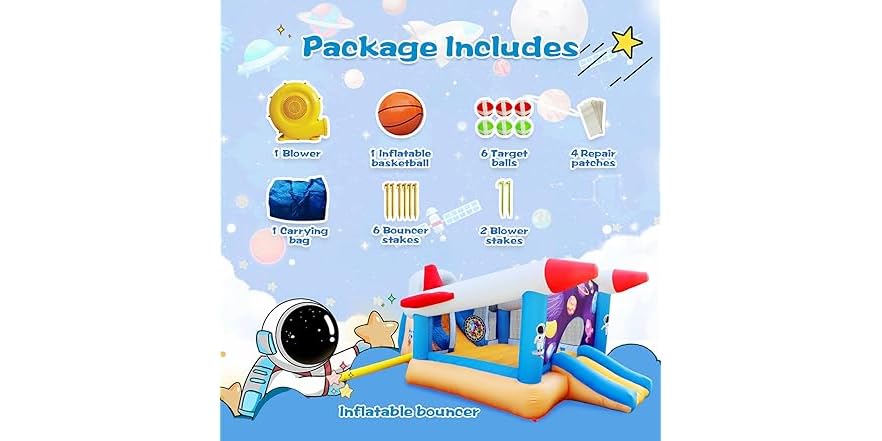 6 in 1 Inflatable Bounce Rocket House