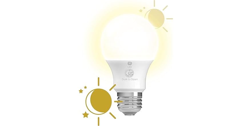 GE LED+ Dusk Dawn Bulb A19 Soft White