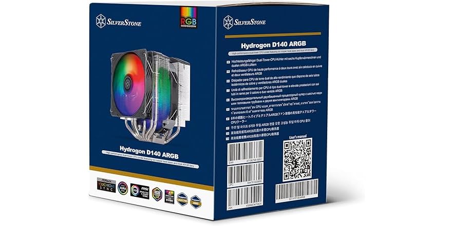 SilverStone D140 ARGB Dual-Tower CPU Cooler