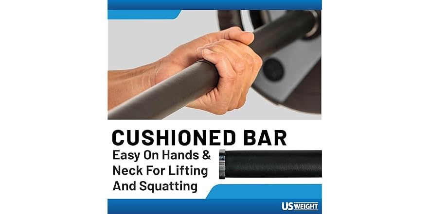 US Weight 54 LB Barbell Weight Set with 55” Bar