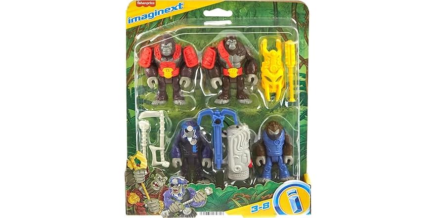 Imaginext Preschool 9-Piece Monkey & Gorilla
