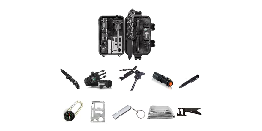 Army Gear 10-in-1 Essential Emergency Survival Kit