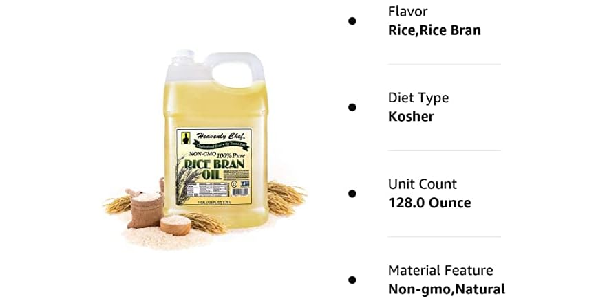 RICE BRAN OIL | 1 Gallon (128 Ounces)