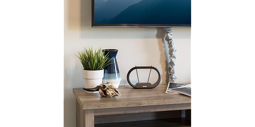 Philips Indoor TV Antenna Rabbit Ears for Local Channels