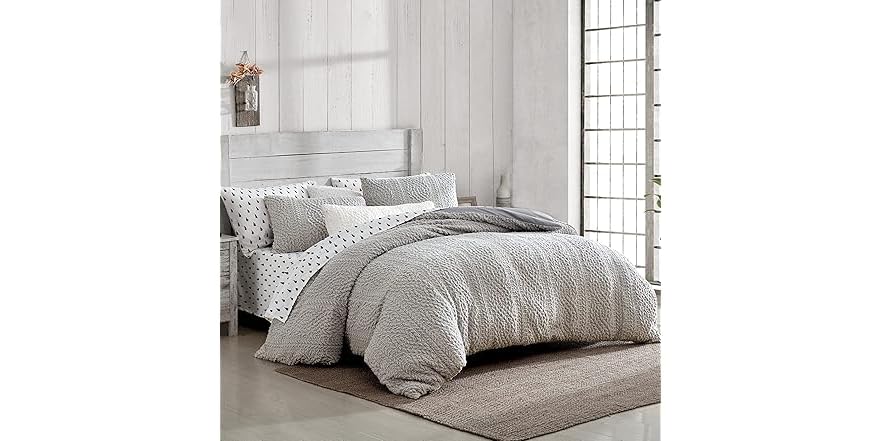 G.H. Bass Plush Sherpa Cable Knit Comforter Set