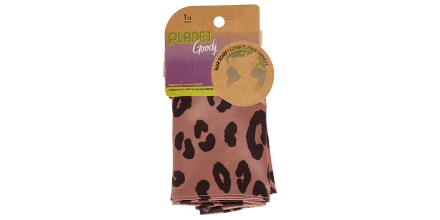 GOODY Planet Ouchless Recycled Satin Scarf 1ct Leopard