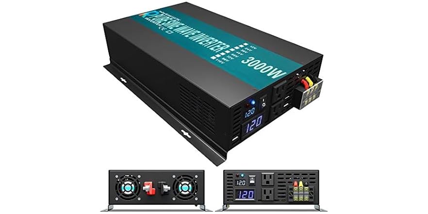 WZRELB 3000W 12V 110~120V Pure Sine Wave Solar Power Inverter