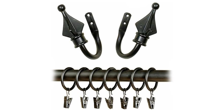 44" - 108" Arrow Head Black Rod & Hook Set